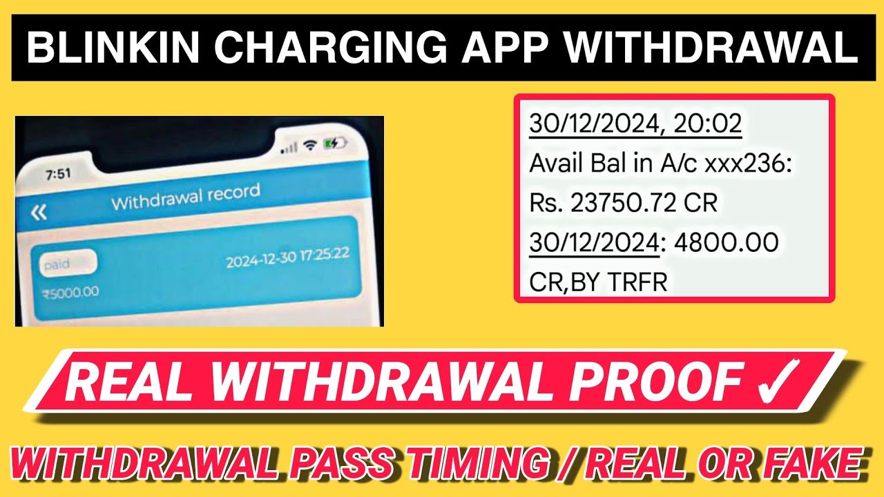 Blinkin Charging earning app withdrawal proof 2025 || blinkin app real ...