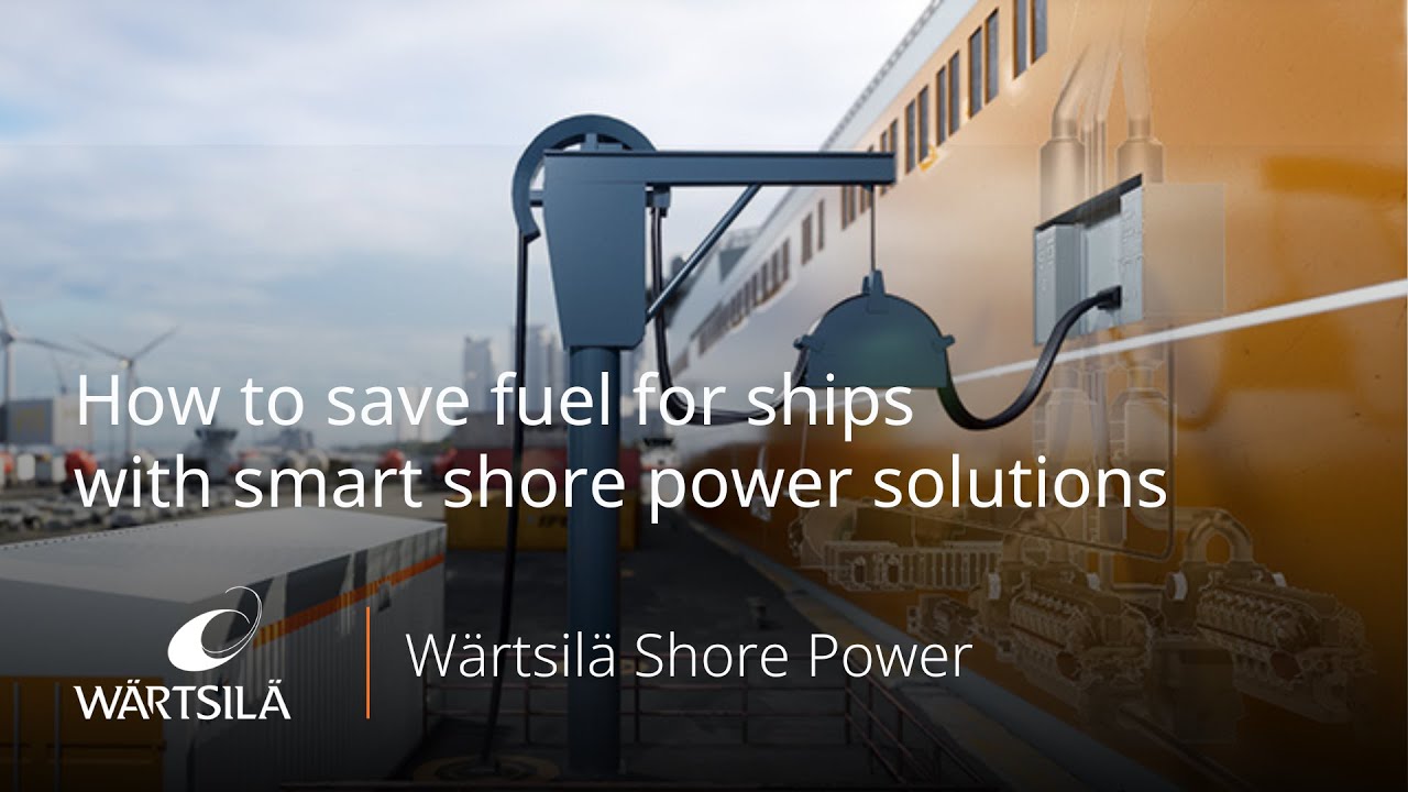 How to save fuel for ships with smart shore power solutions - YouTube