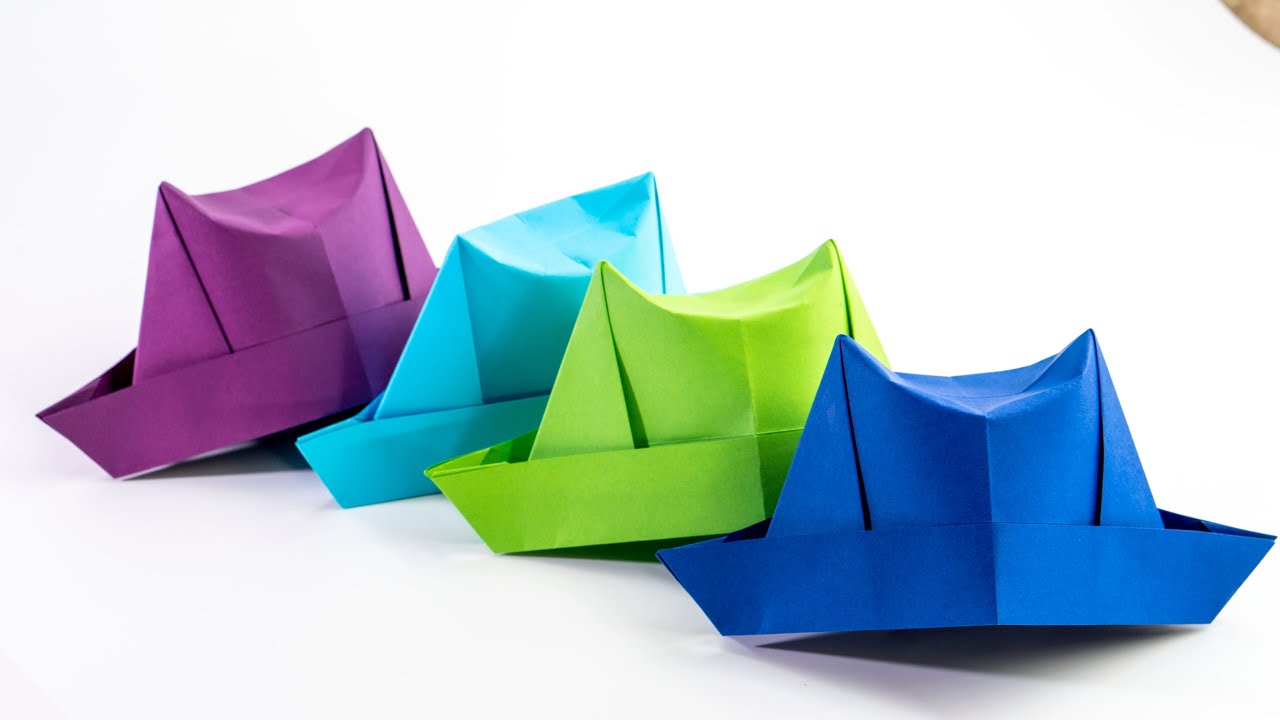 Cómo hacer un sombrero de papel de forma sencilla | Sombrero de origami ...