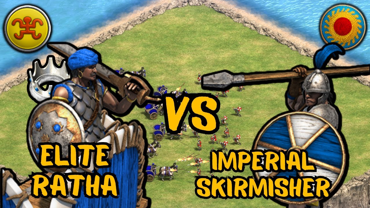 New Elite Ratha (Melee) vs Imperial Skirmisher | AoE II: Definitive ...