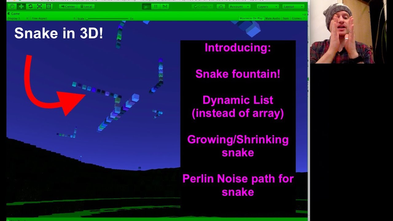 3D Snake Project in Unity: part 4 - YouTube