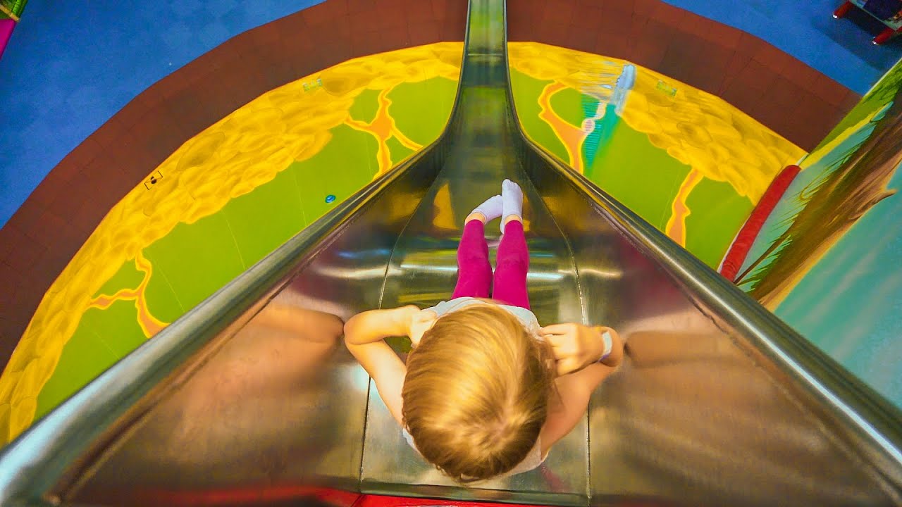 Kids Playing in Huge Indoor Play Area (indoor playground family fun at ...