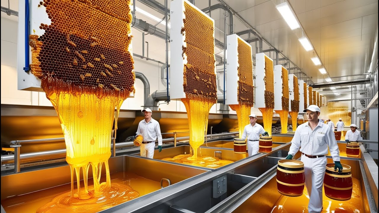 How Honey is Made In Factory | Honey Factory Process - YouTube