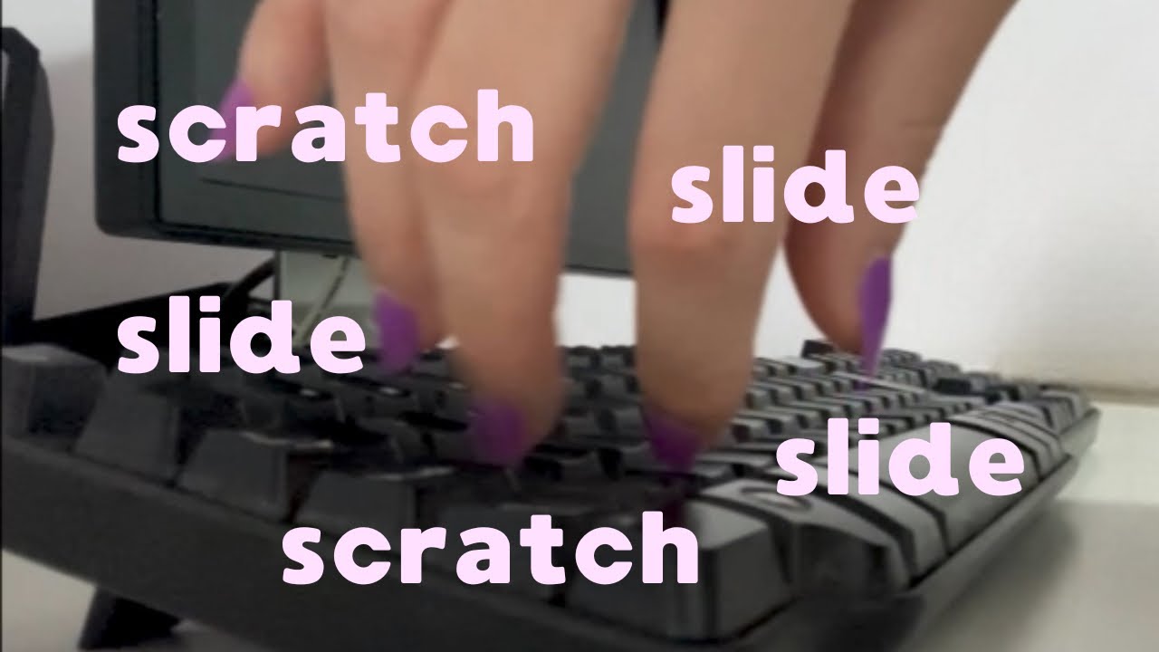 asmr sliding fingers on keyboard, scratching keyboard only - triggers ...