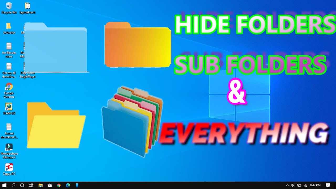 HOW TO HIDE APPLICATIONS IN WINDOW 10 | HIDE FOLDERS AND CONTENT ...
