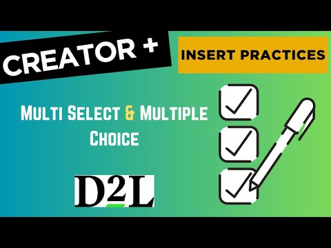 Insert Practice with Creator + the Multi-Select/Multiple Choice ...