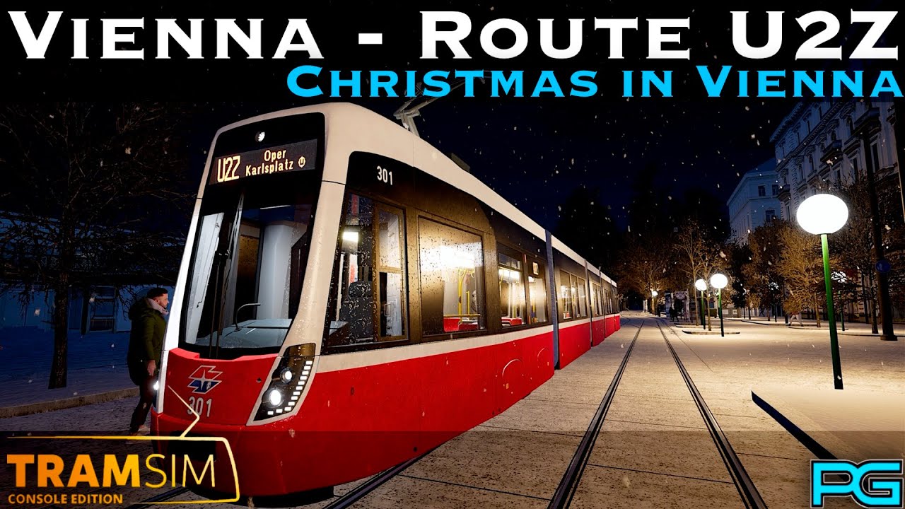 TramSim Vienna - Route U2Z - Christmas in Vienna - Flexity - YouTube