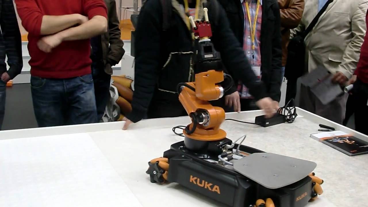 Kuka YouBot Vorführung auf der Hannover Messe - YouTube