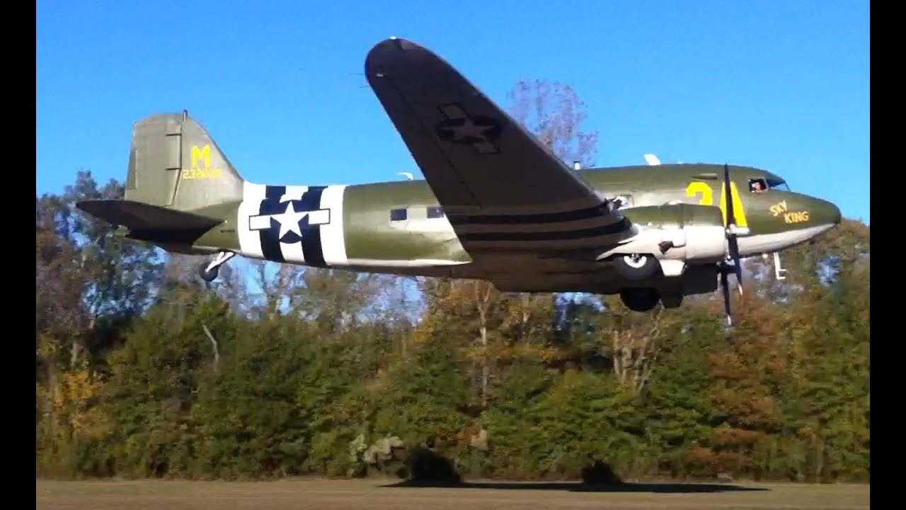 C-47 Skytrain - Flyby - YouTube