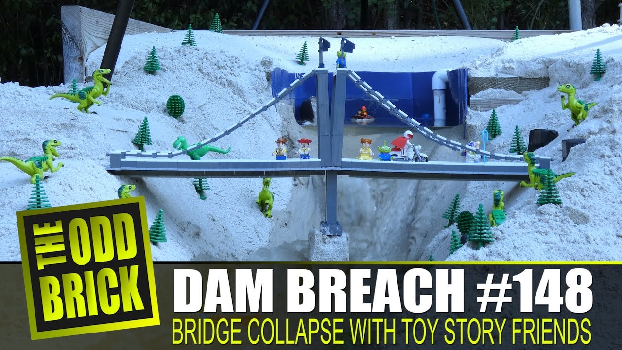 LEGO Dam Breach #148 - Bridge Collapse with Toy Story Friends - YouTube