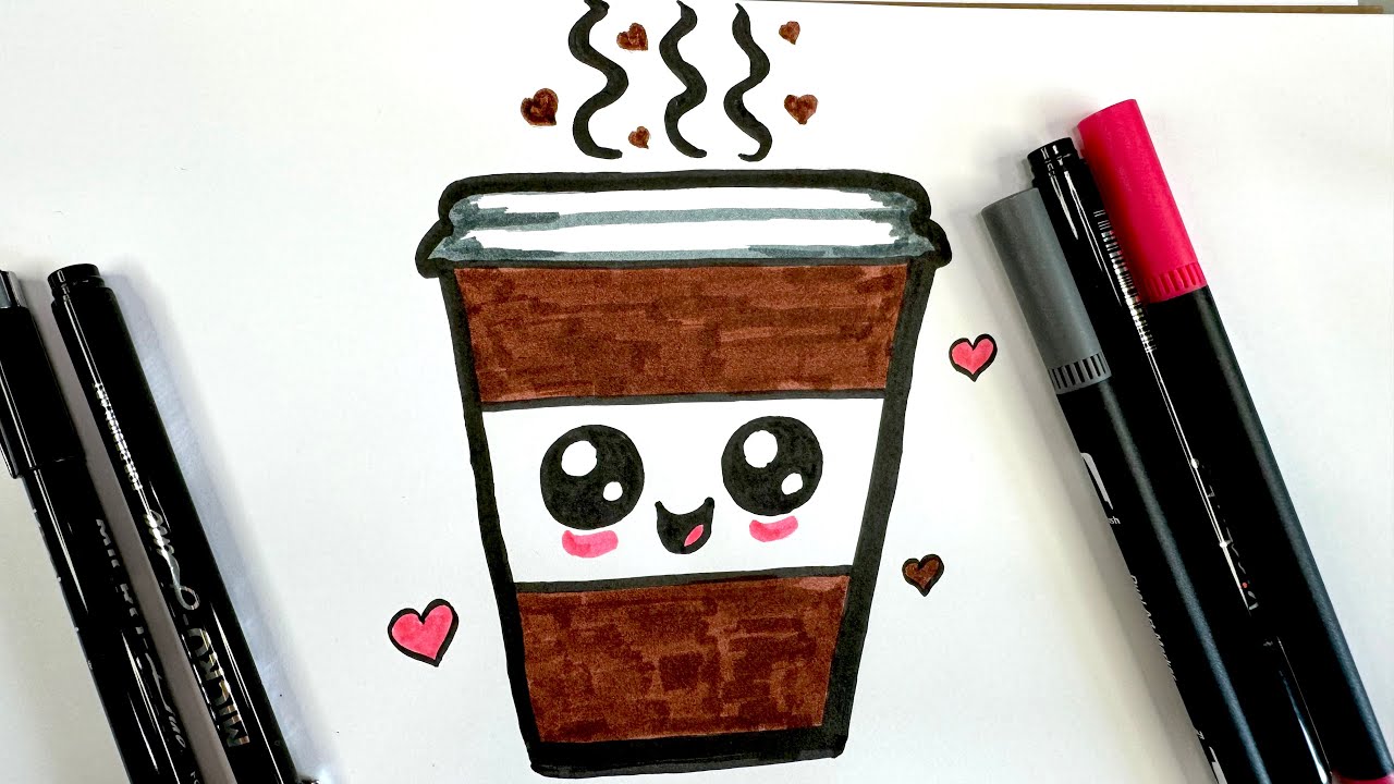 How To Draw a Cup of coffee | Easy Step-by-Step Drawing Tutorial for ...