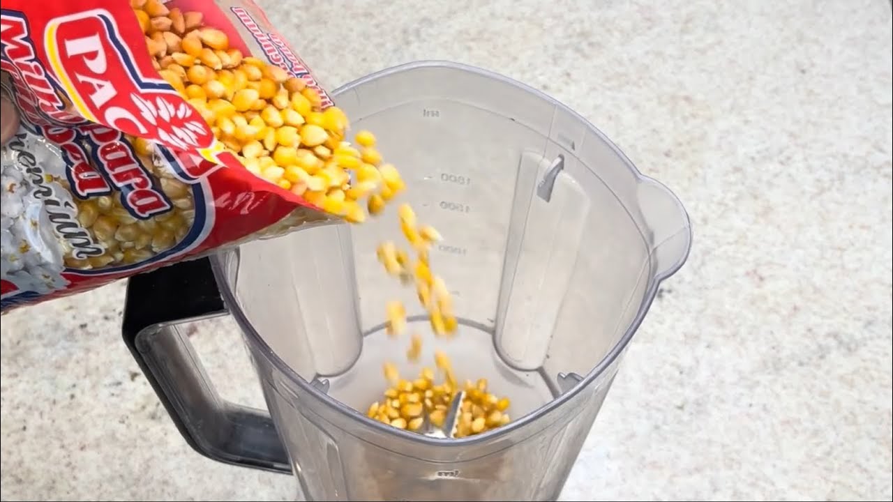 Blend popcorn in a blender, this is perfect for your snack - YouTube