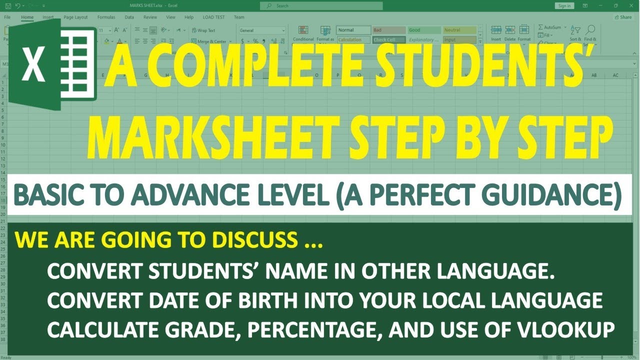 STUDENT Result Card | Make student's Result Sheet | Fully automatic ...