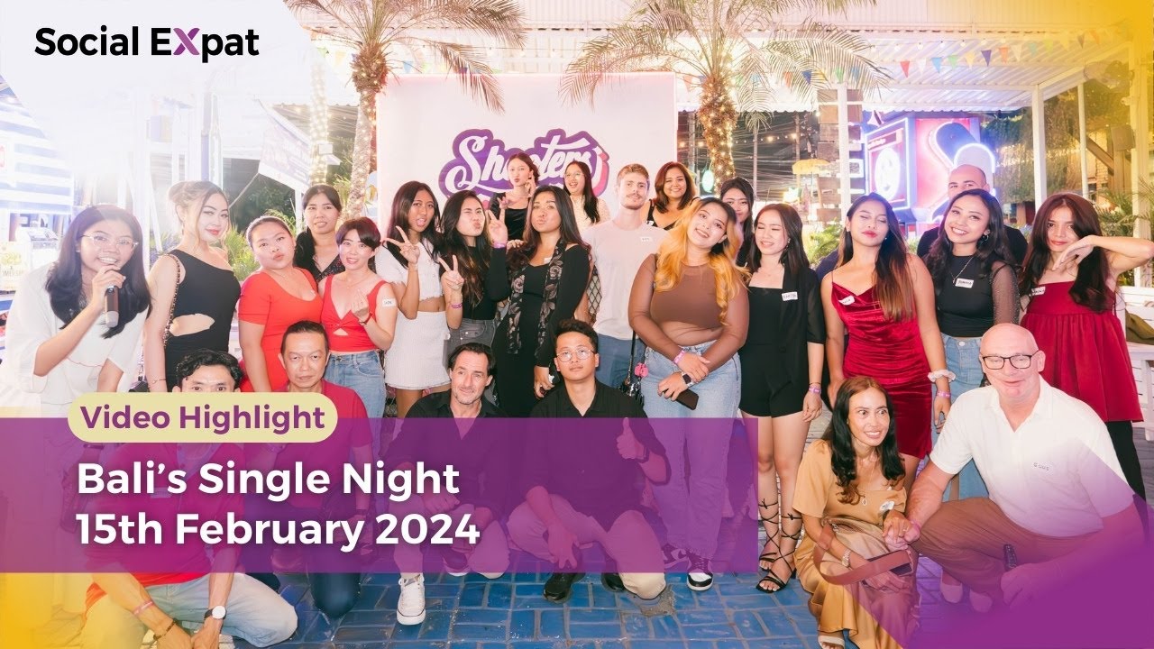Social Expat - Bali's Single Night Event at Shooters Bali - YouTube