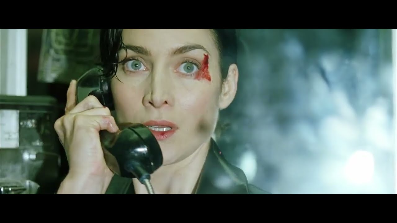 Trinity escapes from the agents and police - Opening scene- The matrix ...