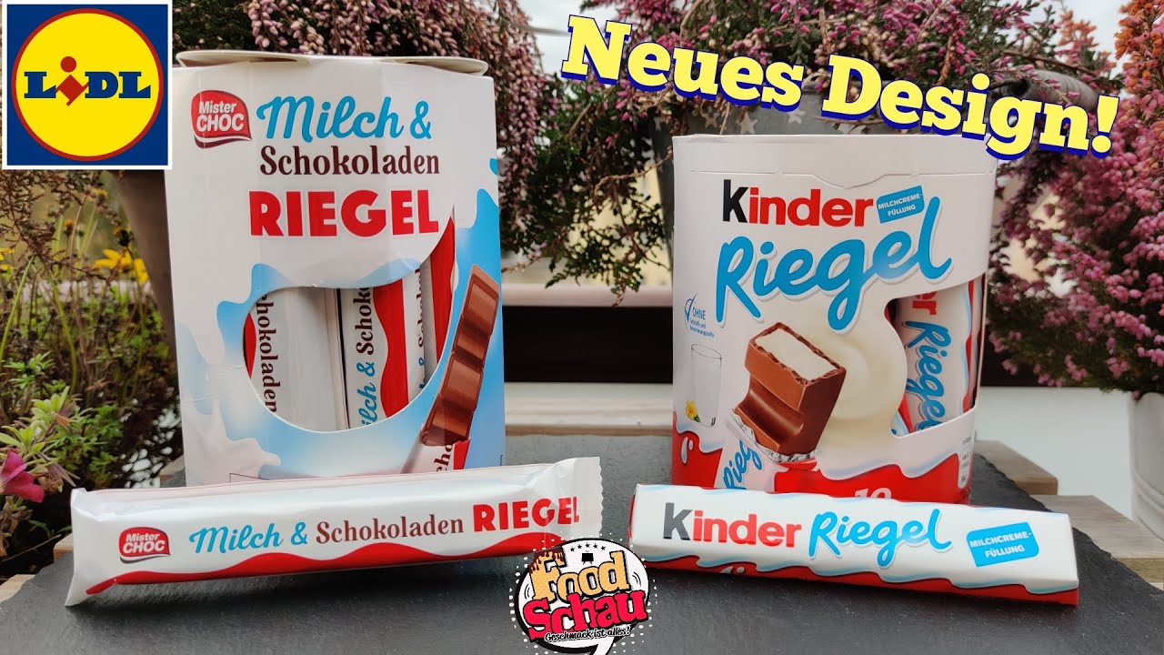 Ferrero Kinder Riegel vs. Lidl Mister Choc Riegel - YouTube