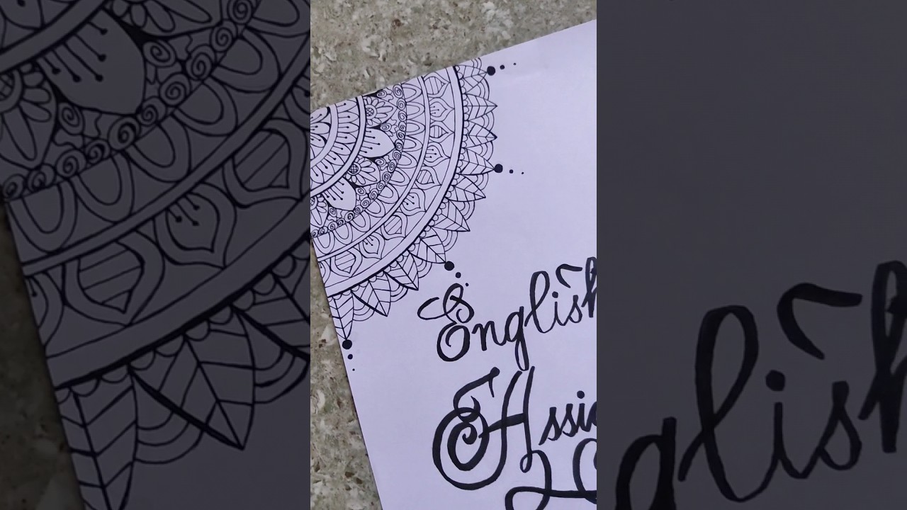 Simple assignment front page design💖 idea💡| Mandala Art🎨design🤩| Mahi ...