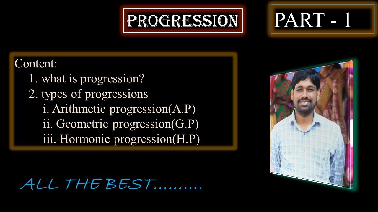 PROGRESSION/ what is progression/ARITHEMATIC PROGRESSION/geometric ...