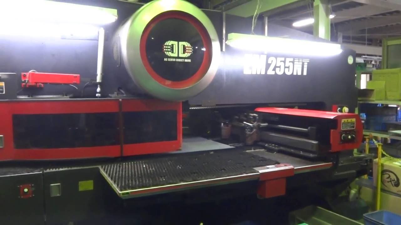 AMADA Turret punch presses EM-255NT - YouTube