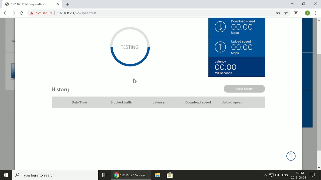 bell FTTN speed test (home hub 200 modem) - YouTube