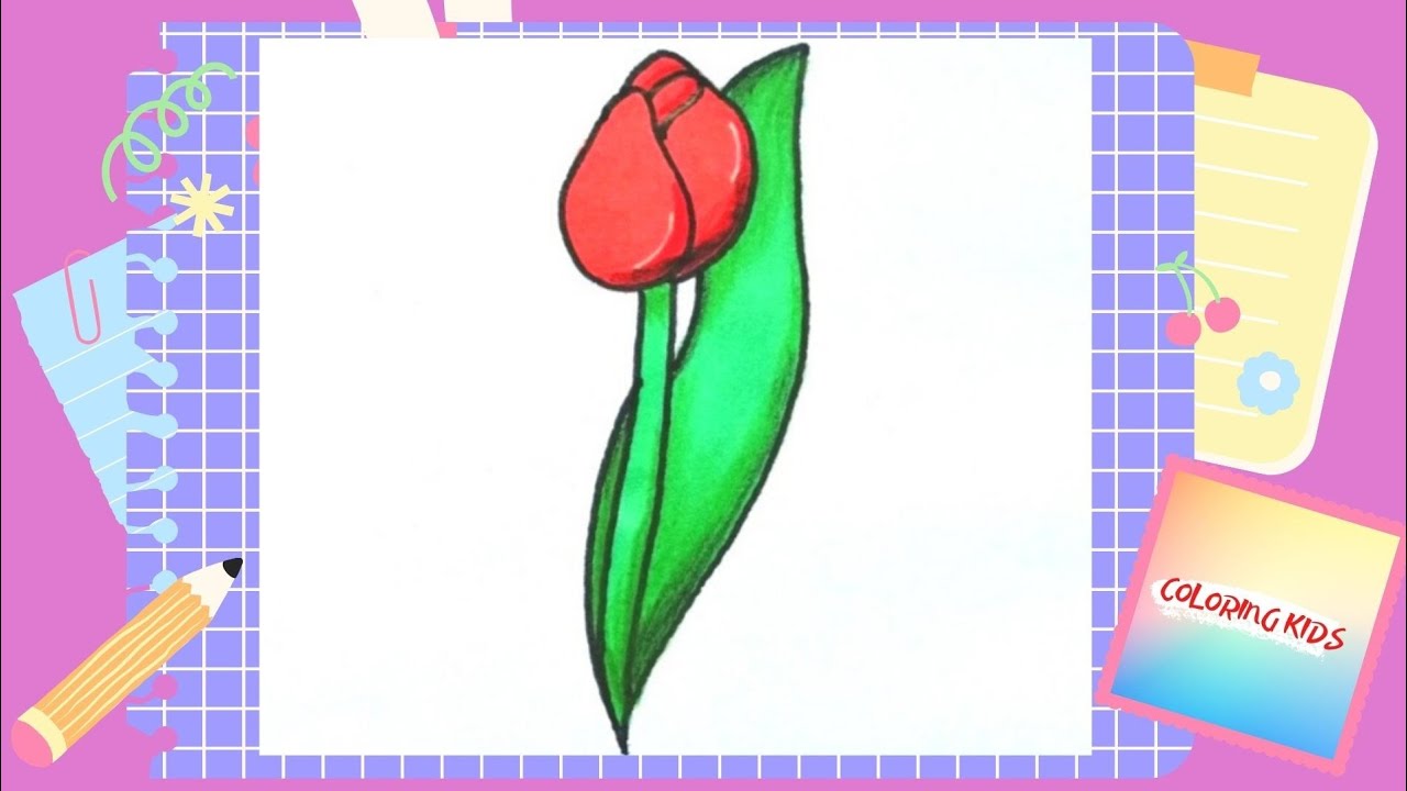 Jak narysować tulipan - YouTube