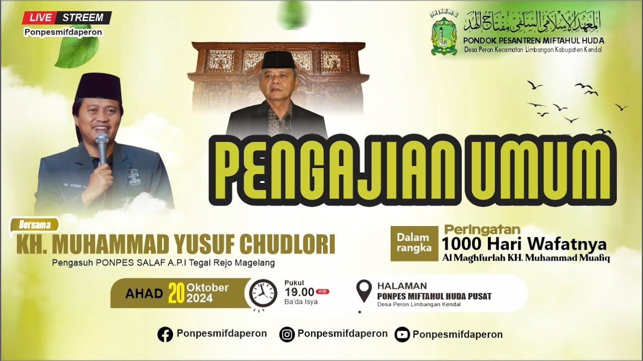 🔴LIVE || PERINGATAN 1000 HARI ALMAGHFURLAH KH. MUHAMMAD MUAFIQ BERSAMA ...
