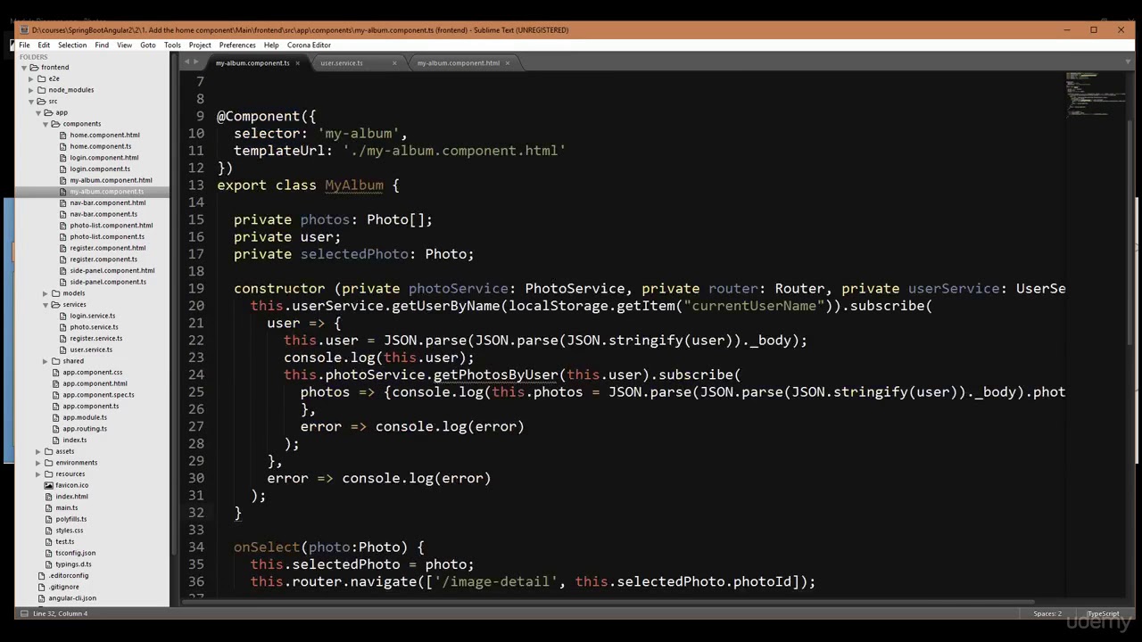 Build A Web App With Spring Framework and Angular 2 : Add My-Album ...