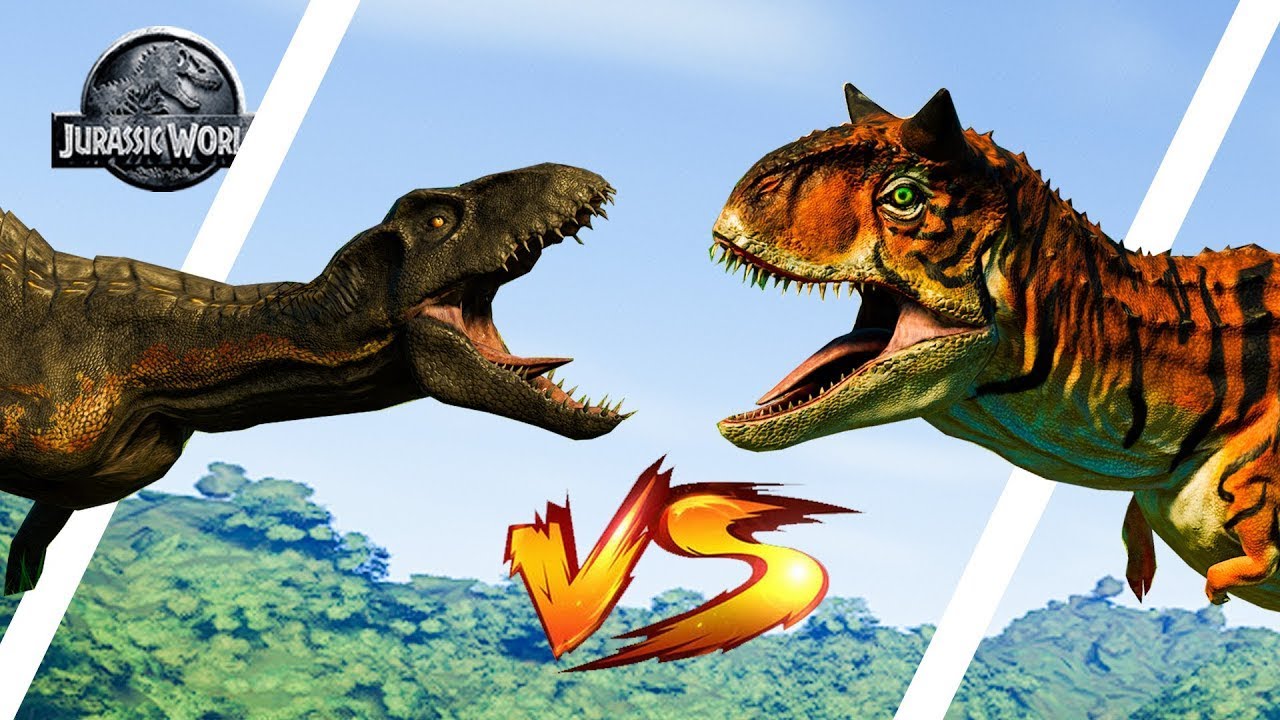 Tiger Carnotaurus Breakout & Fight Jurassic World Evolution Dinosaurs ...
