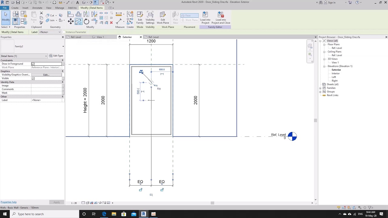 Revit Tricks/Tips : Insert Glass symbol into door Glass family Revit ...