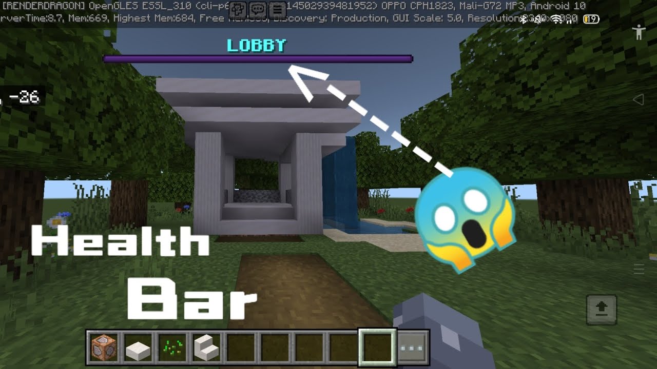 TUTORIAL BUAT "HEALTH BAR BOSS" BERTULISKAN LOBBY DI MCPE - YouTube