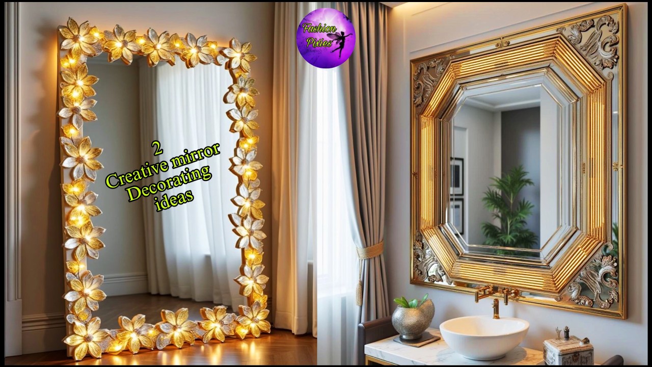 Glamorous Reflections: Stunning Homemade Mirror Decor Projects | Diy ...