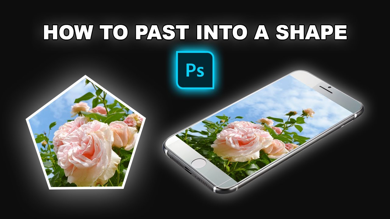 How to paste into a shape in Photoshop - YouTube