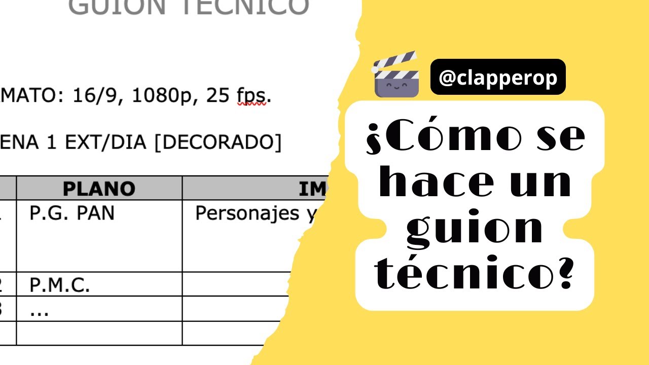 ¿Cómo hacer un guion técnico? - YouTube