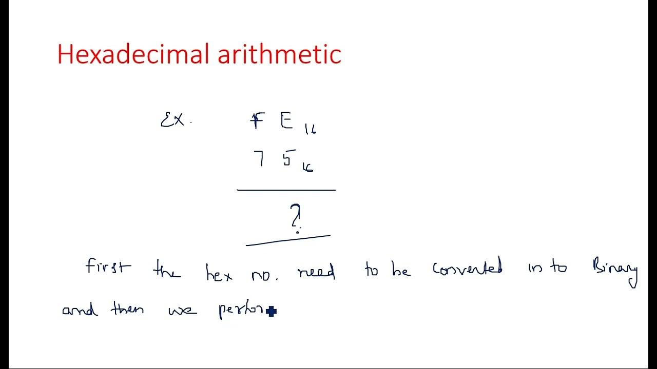 Hexadecimal arithmetic | Addition & Substration | STLD | Lec-13 - YouTube
