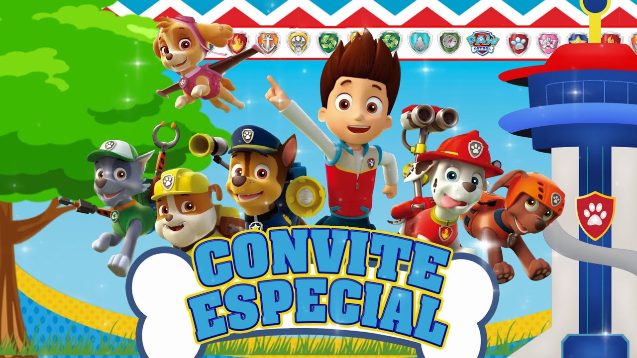 Convite Animado Patrulha Canina - YouTube