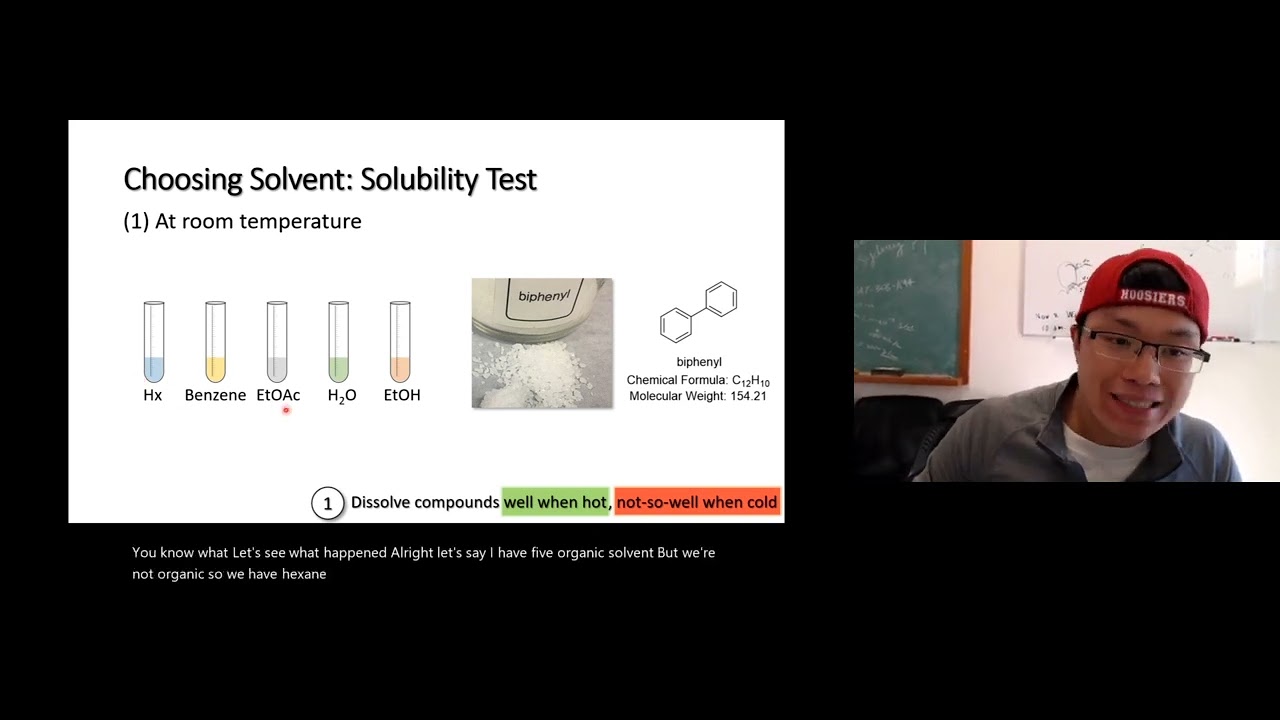 CHEM2415 - Video 2 - How to pick a solvent - YouTube