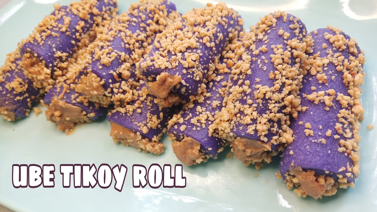 HOMEMADE UBE TIKOY ROLL - YouTube