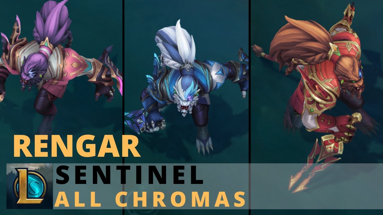 Sentinel Rengar All Chromas - League of Legends - YouTube