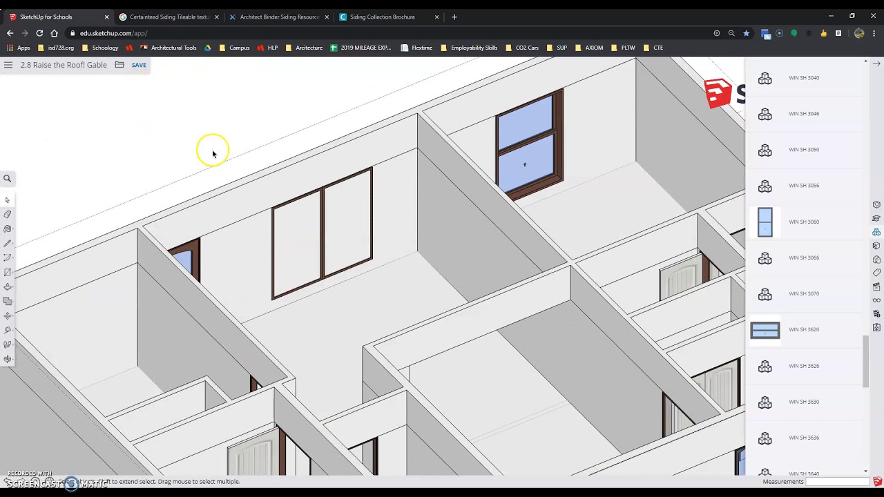 5.2 Adding Windows with Sketchup for Schools - YouTube