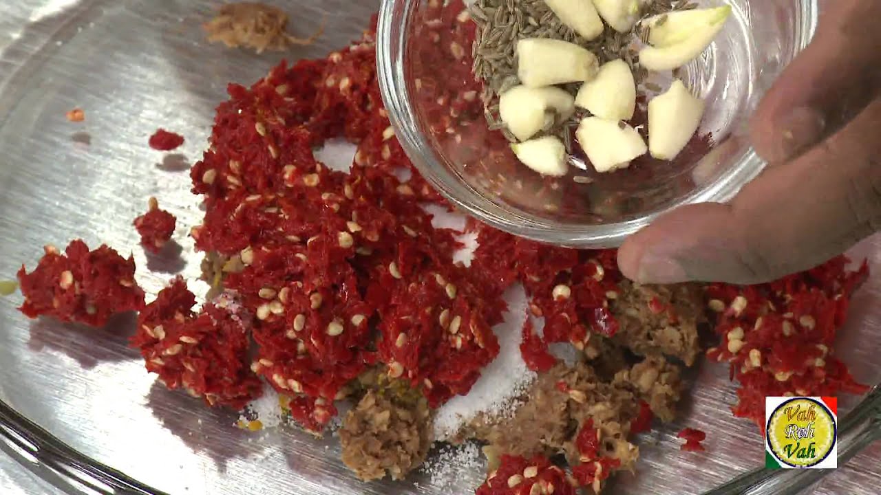 Tamarind Red Chilli Pickle - By VahChef @ VahRehVah.com - YouTube