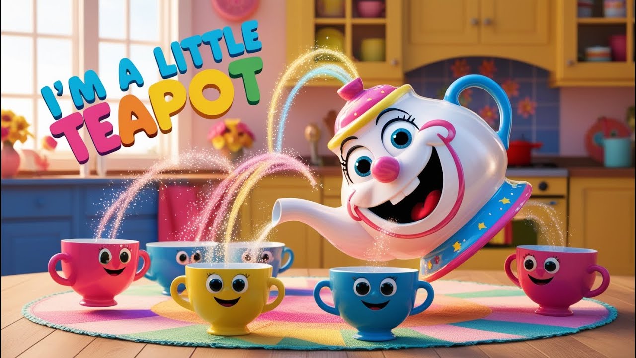 I'm a Little Teapot Nursery Rhyme | Fun & Colorful Animation for Kids ...