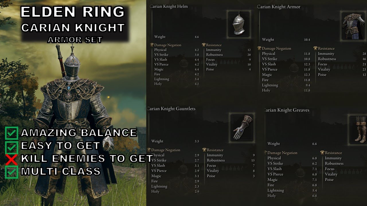 ELDEN RING | CARIAN KNIGHT ARMOR (16 MINS FROM NEW GAME) - YouTube