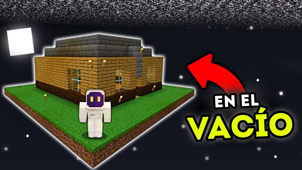 ¿Qué pasa si INTENTAS VIVIR en el VACÍO de MINECRAFT? 😨🏠 - YouTube