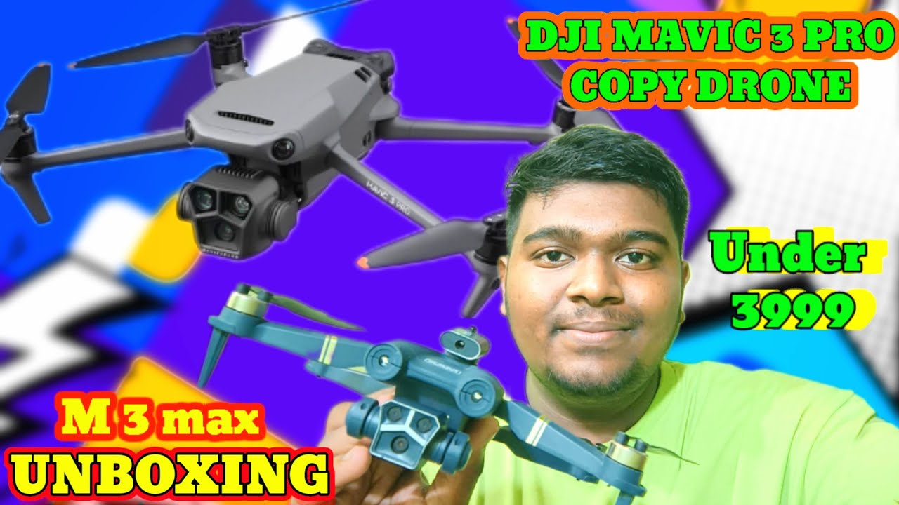 Unboxing M 3 Max drone & Dji mavic 3 pro copy drone full opening #drone ...