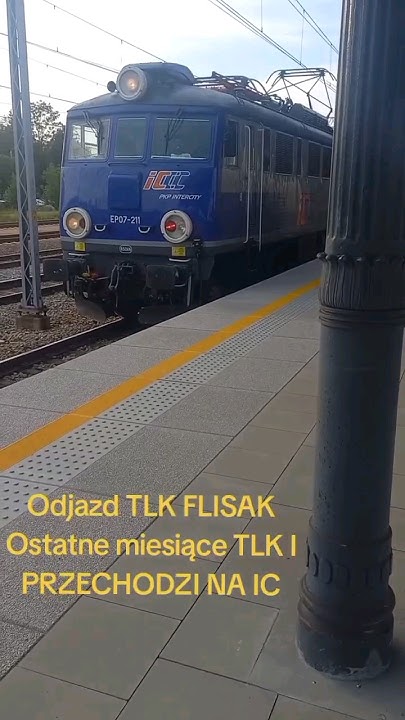 Odjazd TLK flisak Na Lokomotywie EP07-211 Że stacji zawiercie #kolej #train #pkp #intercity ...