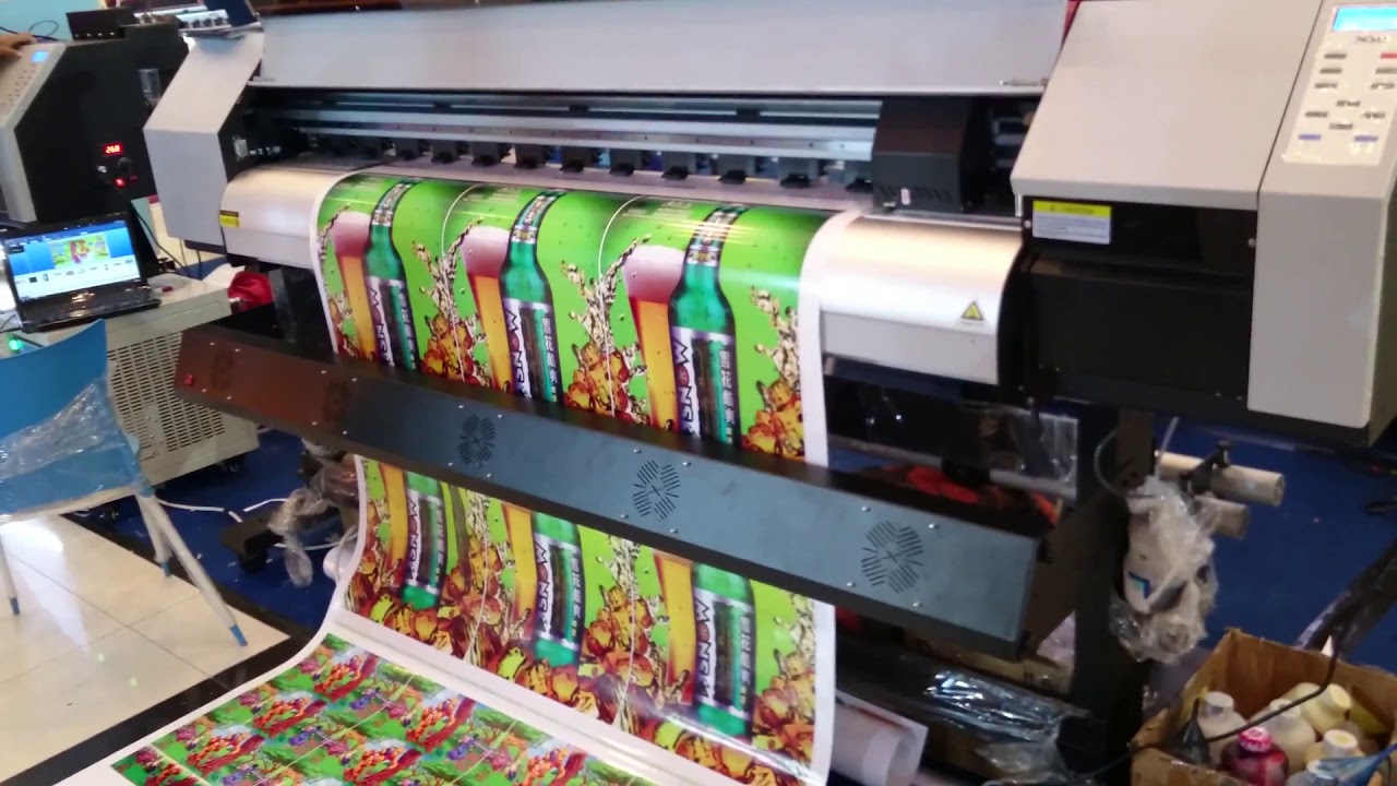 Mesin Digital Printing Indoor Ecosolvent Xuli X6-1880 - YouTube