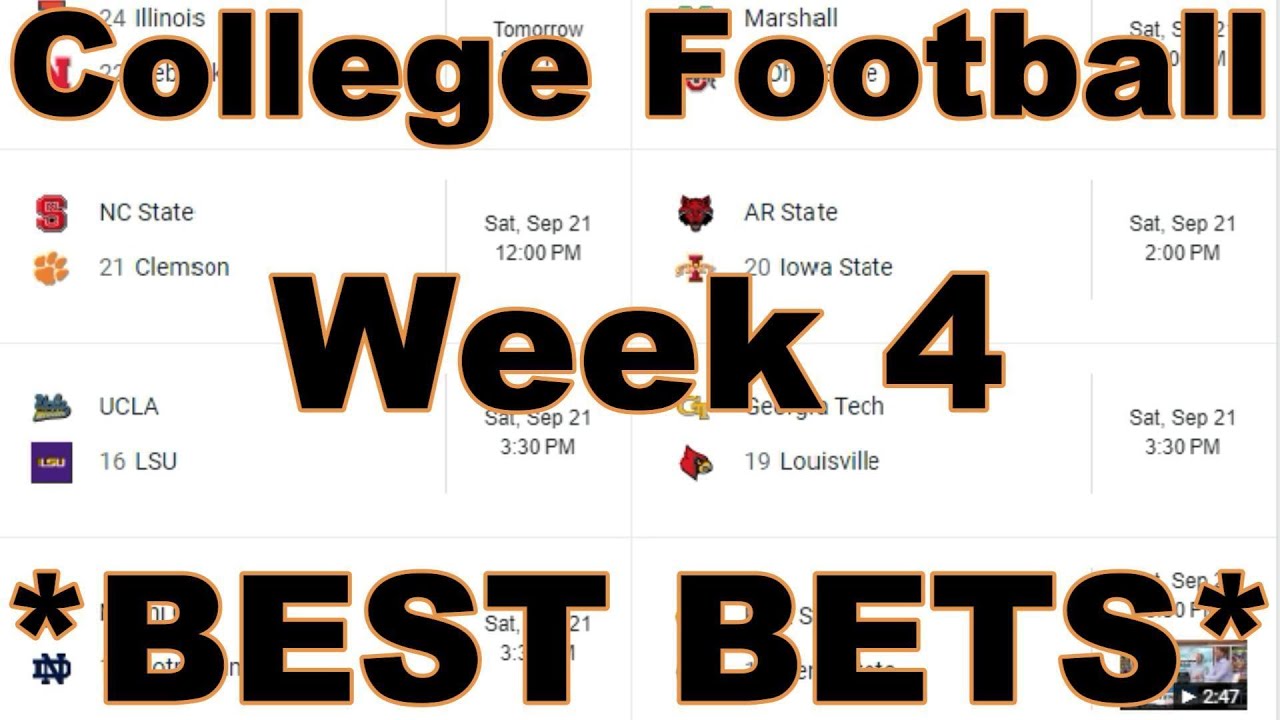 2024 College Football Week 4 *BEST BETS* - YouTube