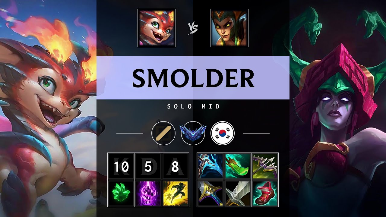 Smolder Mid vs Cassiopeia: Dominating - KR Diamond Patch 14.24 - YouTube