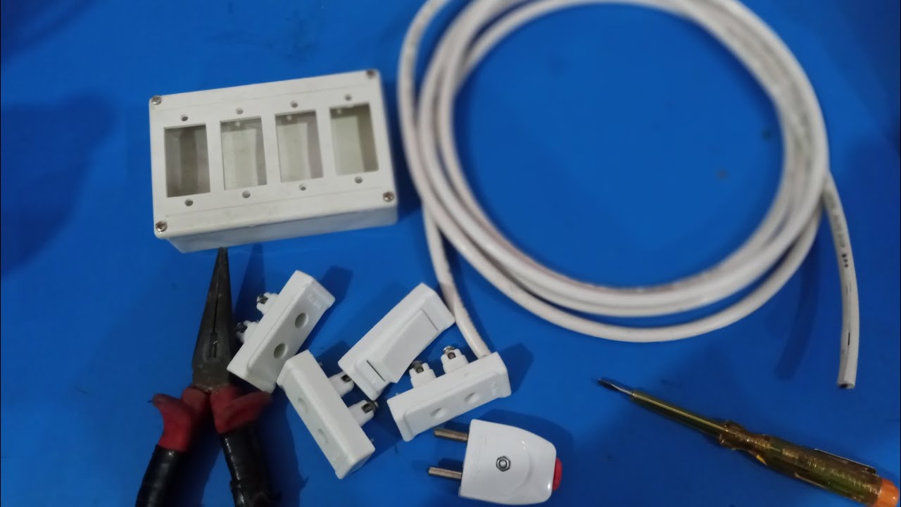 how to make electric extension board at home extension board - YouTube