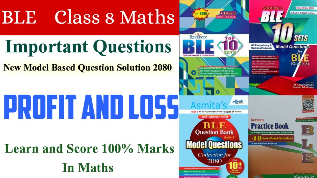 Profit and Loss Class 8 | Class 8 BLE Model Question Paper 2080 ...